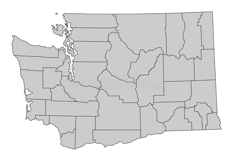 Washington DC Administrative Map. Counties Map of Washington Dc with ...