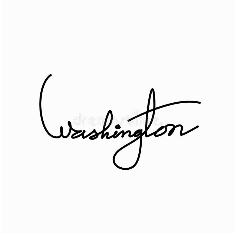 Washington Calligraphy. Washington Calligraphy Vector Stock Vector ...