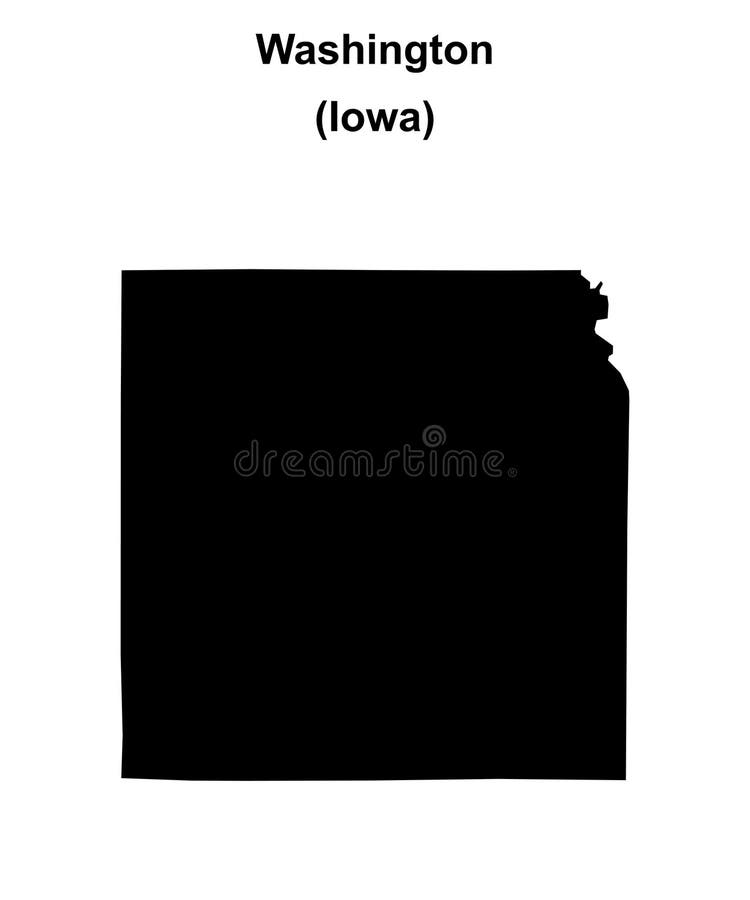 Washington outline map stock illustration. Illustration of iowa - 360777720