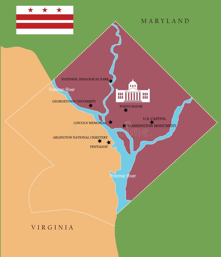 Map Virginia Maryland Washington Dc Stock Illustrations – 39 Map ...