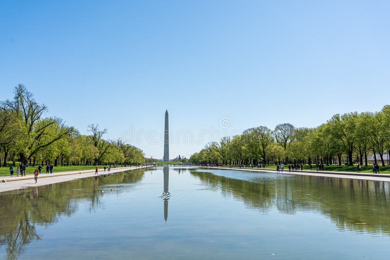 View of Washington Monument from the Lincoln Memorial in Washington, D ...