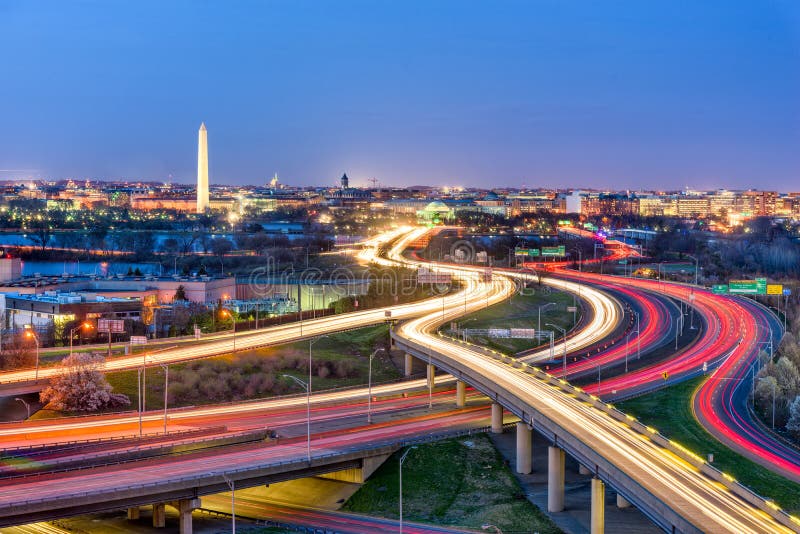 Washington DC Skyline stock photo. Image of highways - 54054360