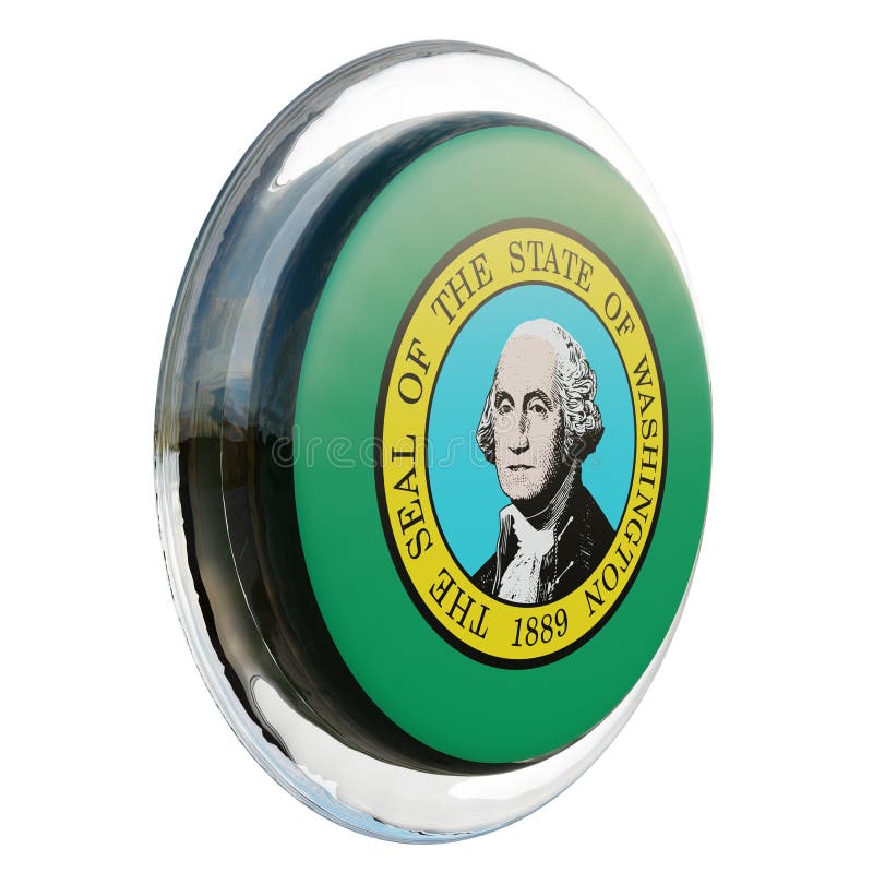 Washington 3D flag stock illustration. Illustration of travel - 255015596