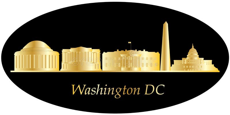 Washington dc city skyline stock vector. Illustration of white - 41676549
