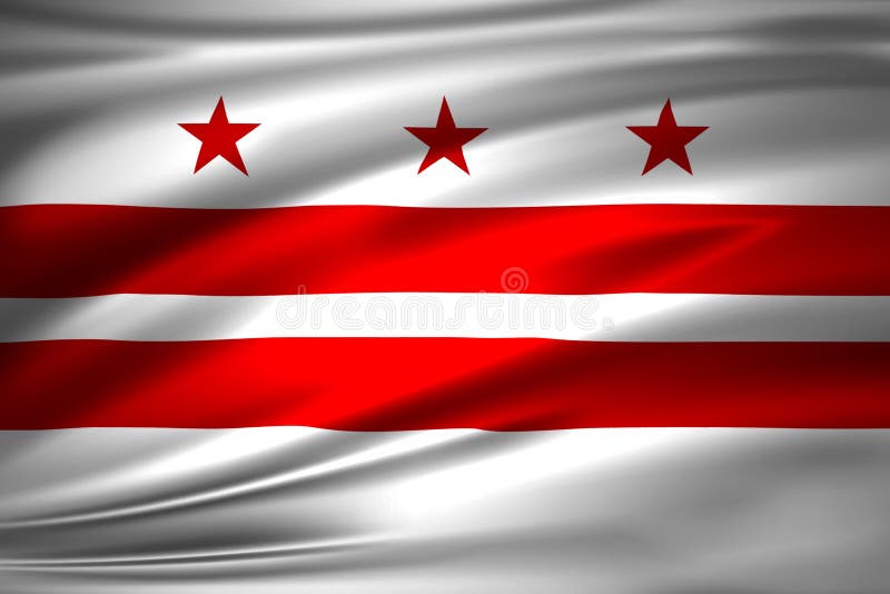 Washington Dc Flag Illustration Stock Illustration - Illustration of ...