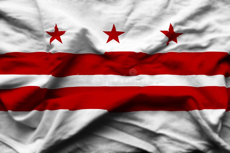 Washington Dc Realistic Flag Illustration. Stock Illustration ...
