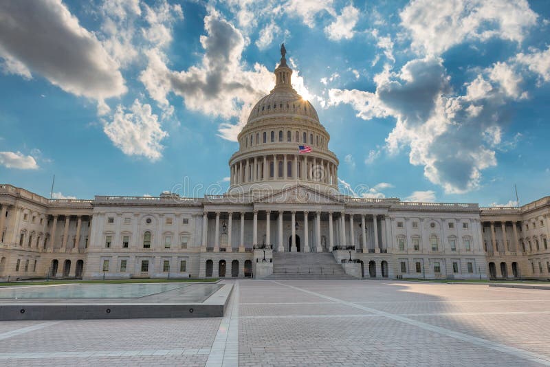 Washington DC, De Bouw Van Het Capitool Van De V Stock Afbeelding ...