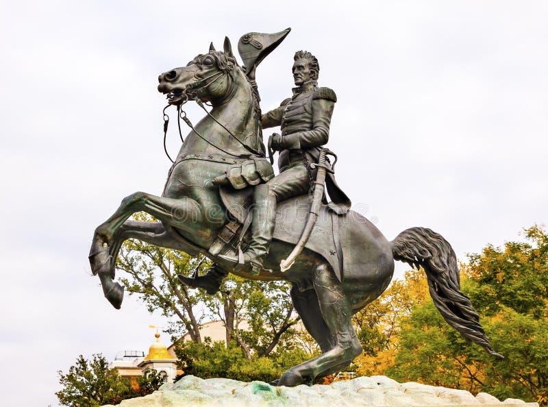 Washington DC De Jackson Statue Lafayette Park Autumn Imagen de archivo ...