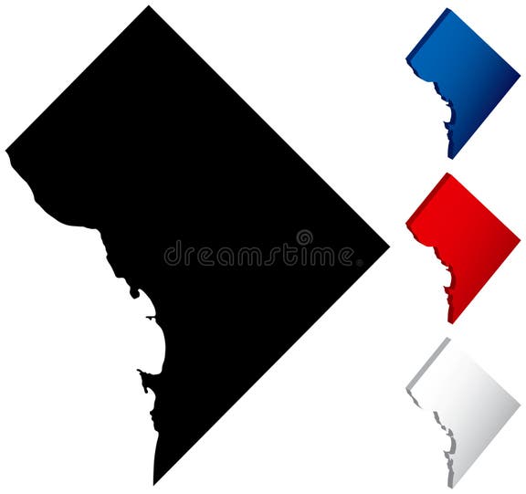 Washington Dc Map Outline Stock Illustrations – 306 Washington Dc Map ...
