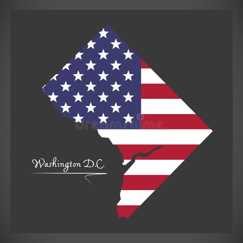 Washington Dc Flag Illustration Stock Illustration - Illustration of ...