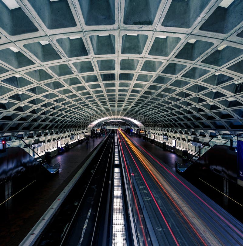 Washington DC Metro Station Stock Photo - Image of empty, background ...