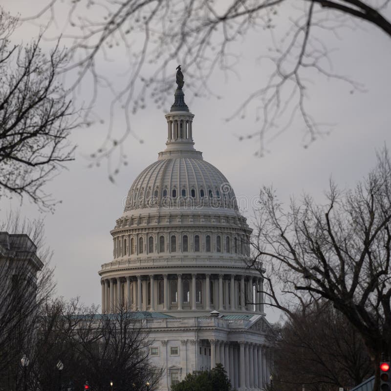 Washington DC. National Capitol Building with US Flag. US Government ...