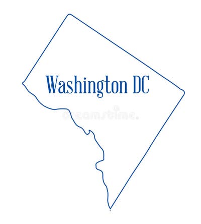 Washington Dc Map Outline Stock Illustrations – 306 Washington Dc Map ...