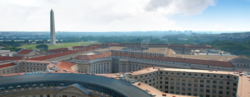 Washington DC panorama stock image. Image of bird, memorial - 11128549