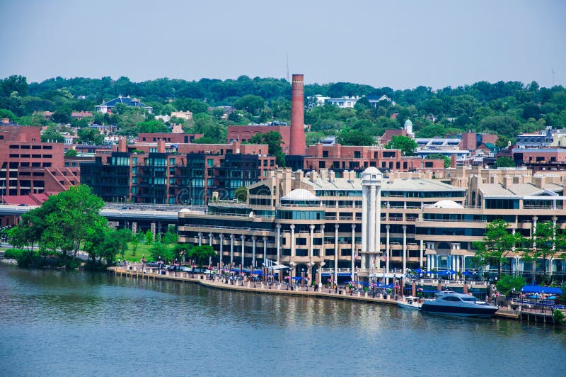 Washington DC by the Potomac River Stock Photo - Image of boat ...