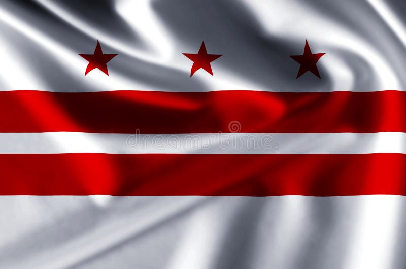Washington Dc Realistic Flag Illustration. Stock Illustration ...