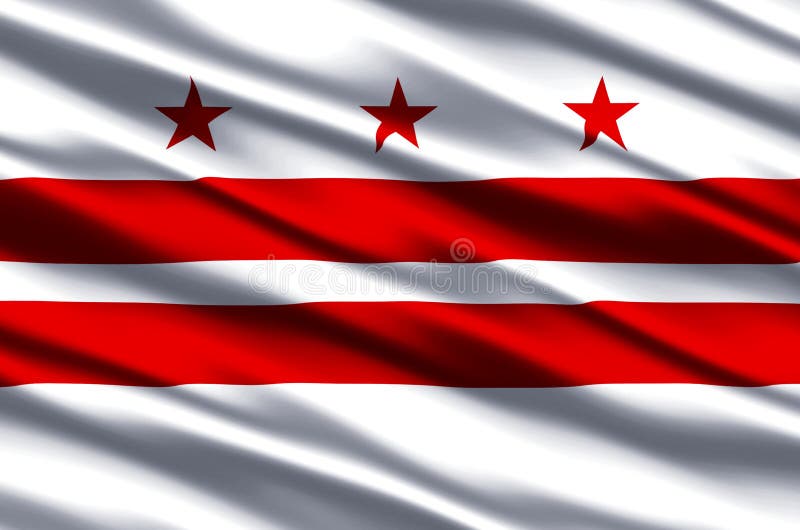 Washington Dc Realistic Flag Illustration. Stock Illustration ...