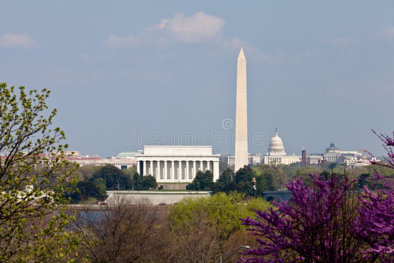 Washington DC Skyline stock image. Image of blooms, plants - 23987351