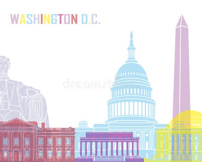 Washington Dc Skyline Stock Illustrations – 956 Washington Dc Skyline ...