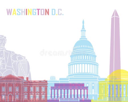 Washington Dc Skyline Stock Illustrations – 956 Washington Dc Skyline ...