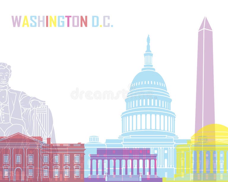 Washington Dc Skyline Stock Illustrations – 430 Washington Dc Skyline ...