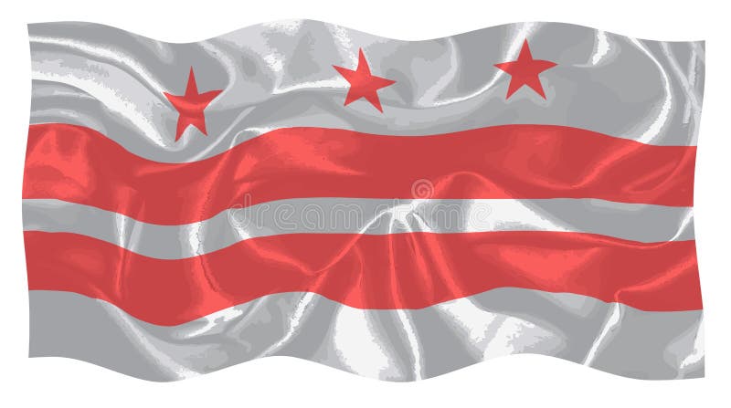 The Washington DC Flag stock illustration. Illustration of wave - 131781418