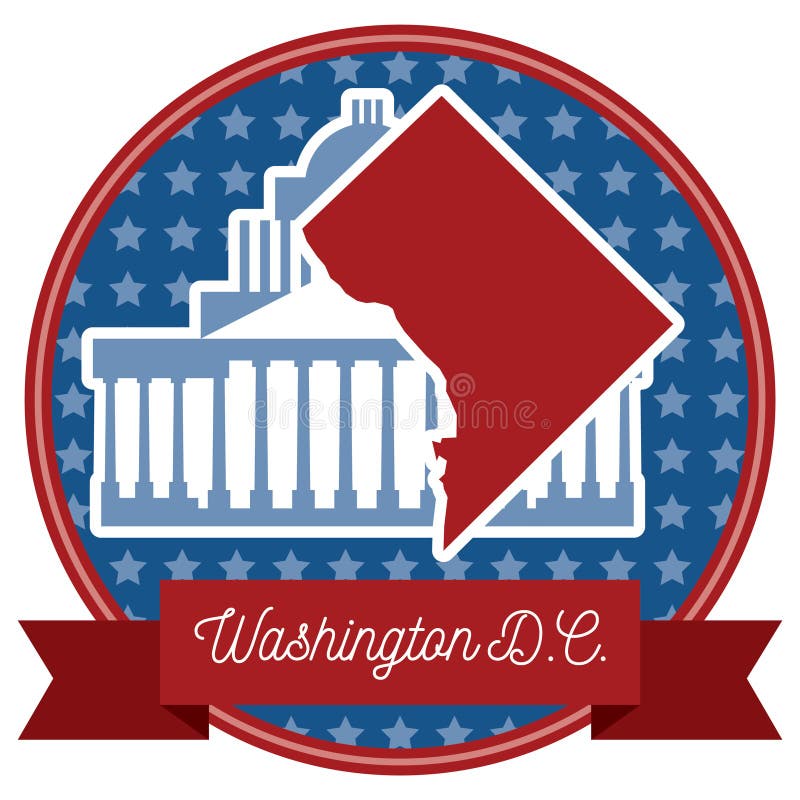 Washington Dc State. Vector Illustration Decorative Design Stock Vector ...