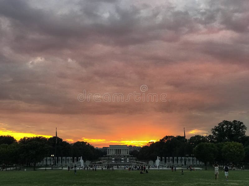 Washington DC sunset editorial stock image. Image of nature - 103617019
