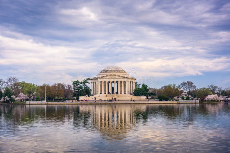 Washington, DC at the Tidal Basin and Jefferson Memorial Stock Photo ...