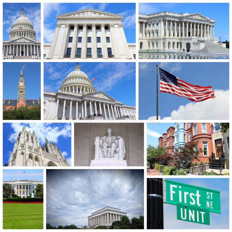 Washington DC collage stock image. Image of vacation - 47772671