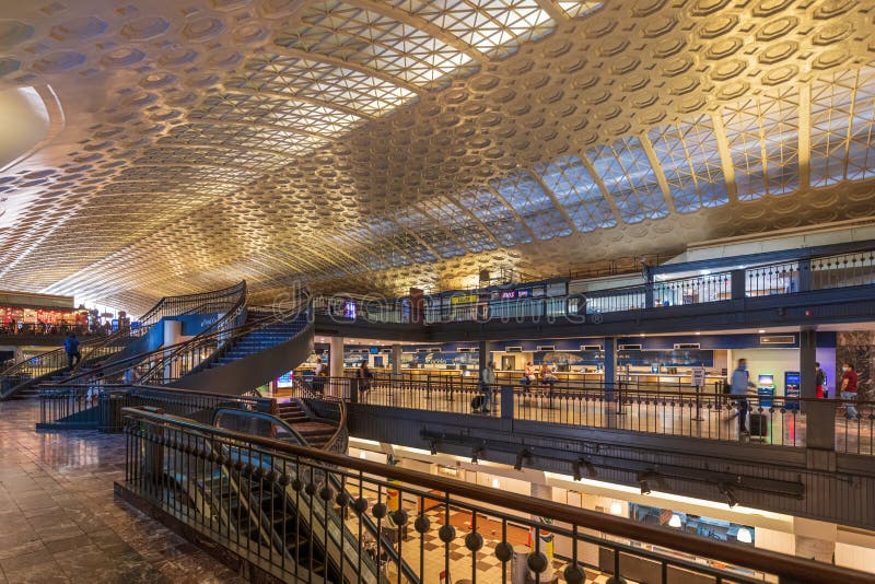 WASHINGTON DC, USA - AUGUST 14, 2021: the Interior of Union Station, in ...