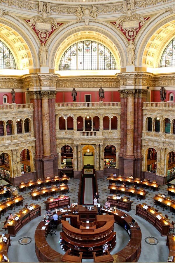 Washington DC, USA, Interior of the Library of Congress Editorial Image ...