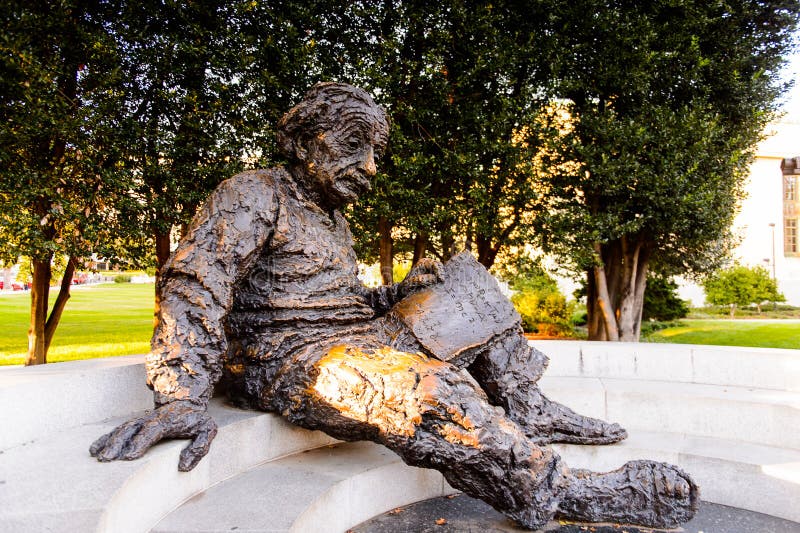 Einstein Statue at the Lake Shore. Stock Image - Image of southwest ...