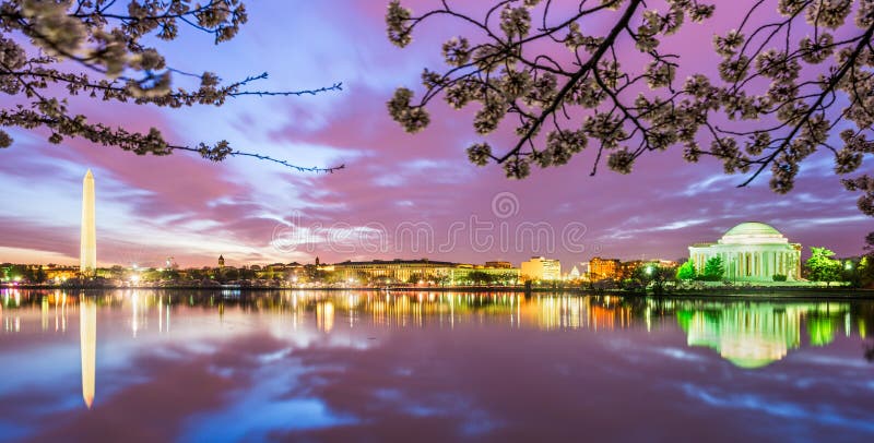 Washington DC, USA at the Tidal Basin Stock Photo - Image of landmark ...