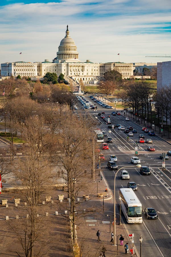 Washington DC and View of the Capitol Hill, USA Editorial Image - Image ...