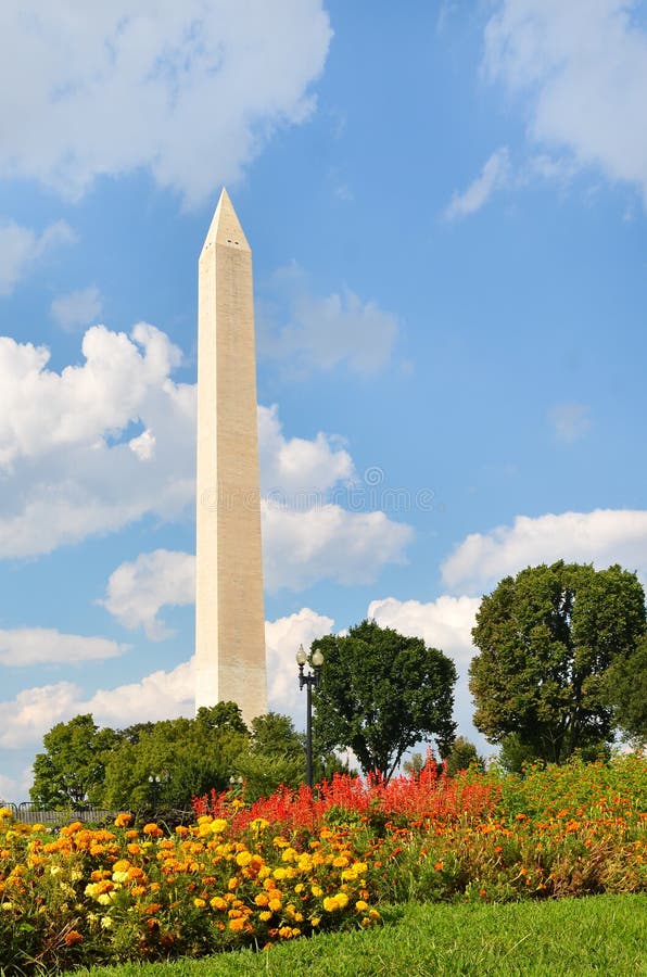 Washington DC, Washington Monument in Spring Stock Photo - Image of ...