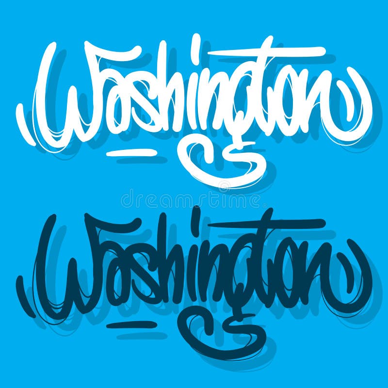 Washington District of Columbia Usa Hand Drawn Lettering Vector Design ...