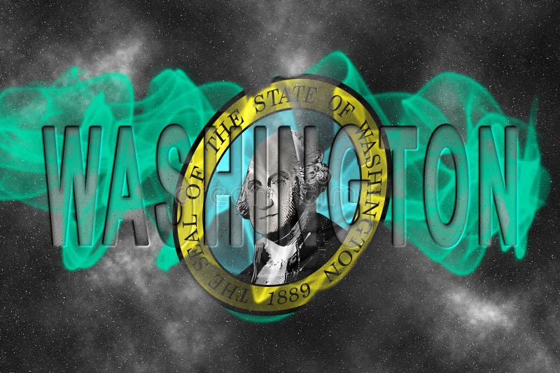 Washington Flag with Starry Background Stock Illustration ...