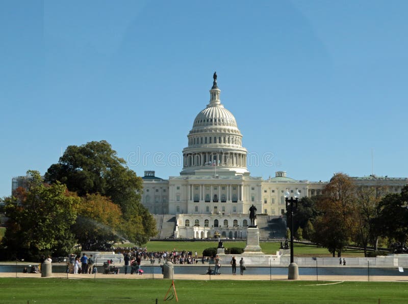 De Bouw Van Het Capitool Van Verenigde Staten, Washington, Gelijkstroom ...