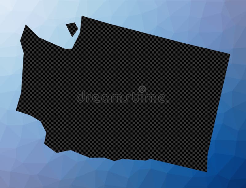 Washington geometric map. stock vector. Illustration of digital - 174847201