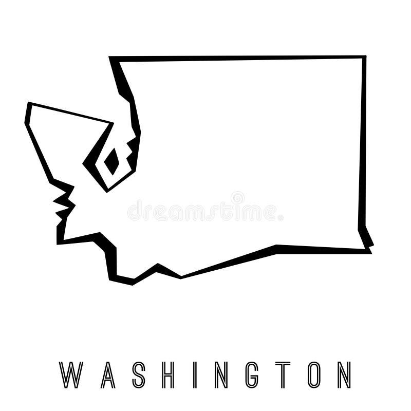 Washington geometric map stock vector. Illustration of style - 103141827