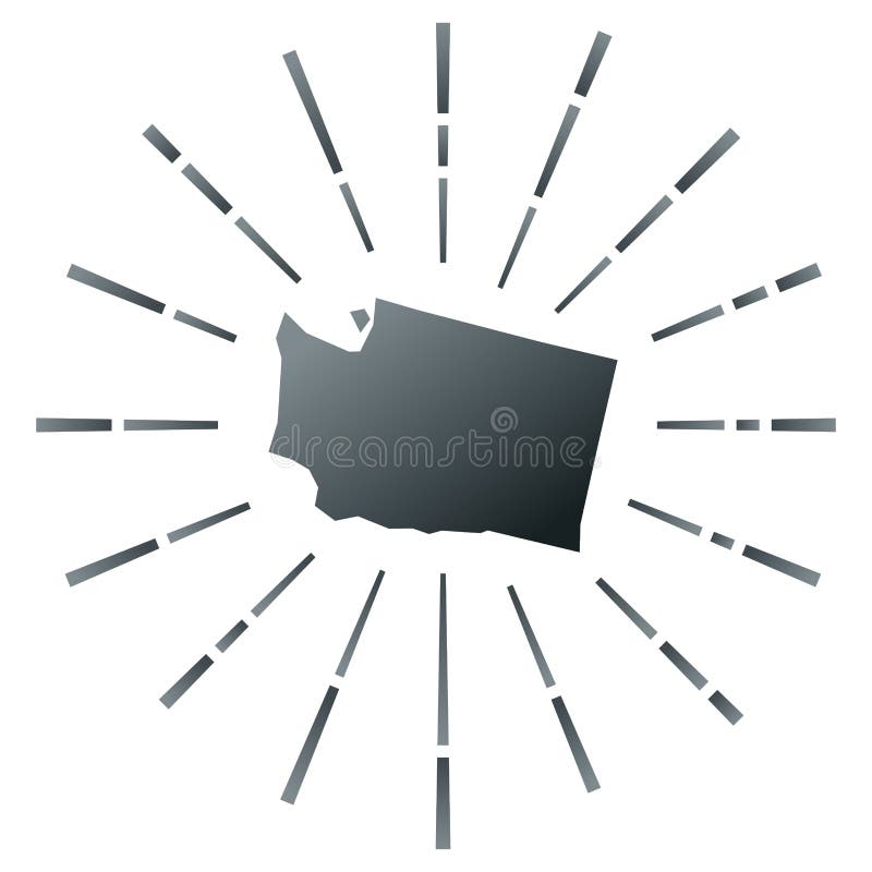 Washington Gradiented Sunburst. Stock Vector - Illustration of digital ...
