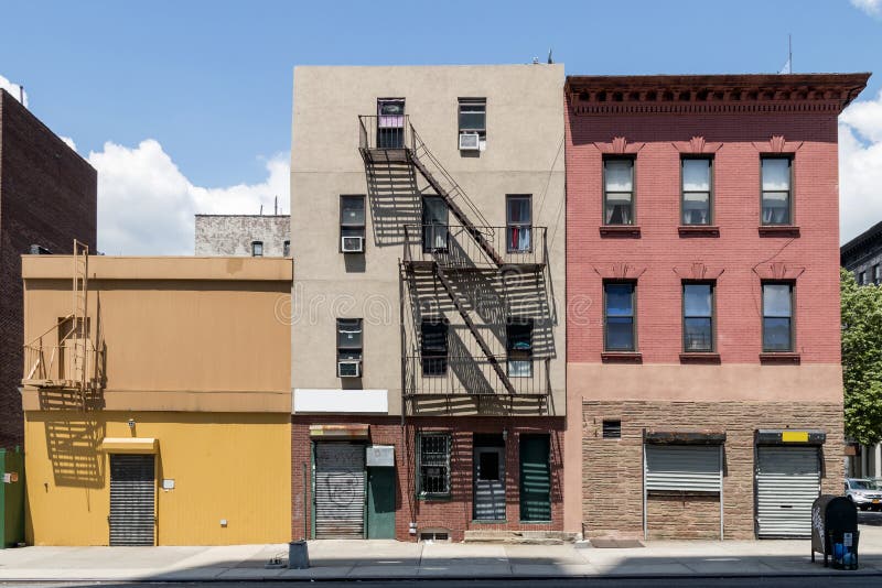 Washington Heights Buildings - New York City Stock Image - Image of ...