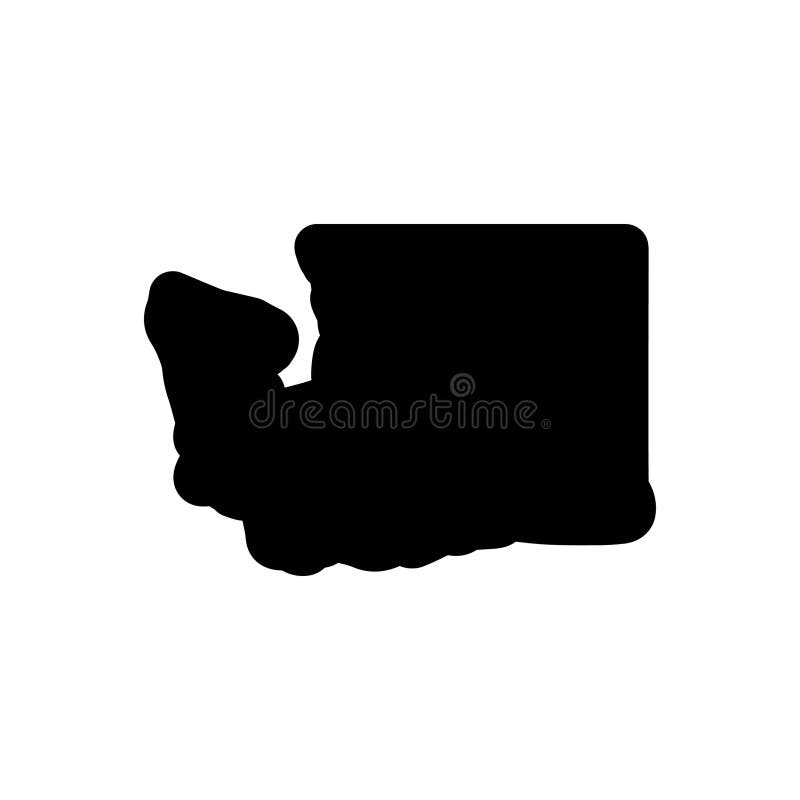 Black Solid Icon for Washington, Map and Political Stock Vector ...