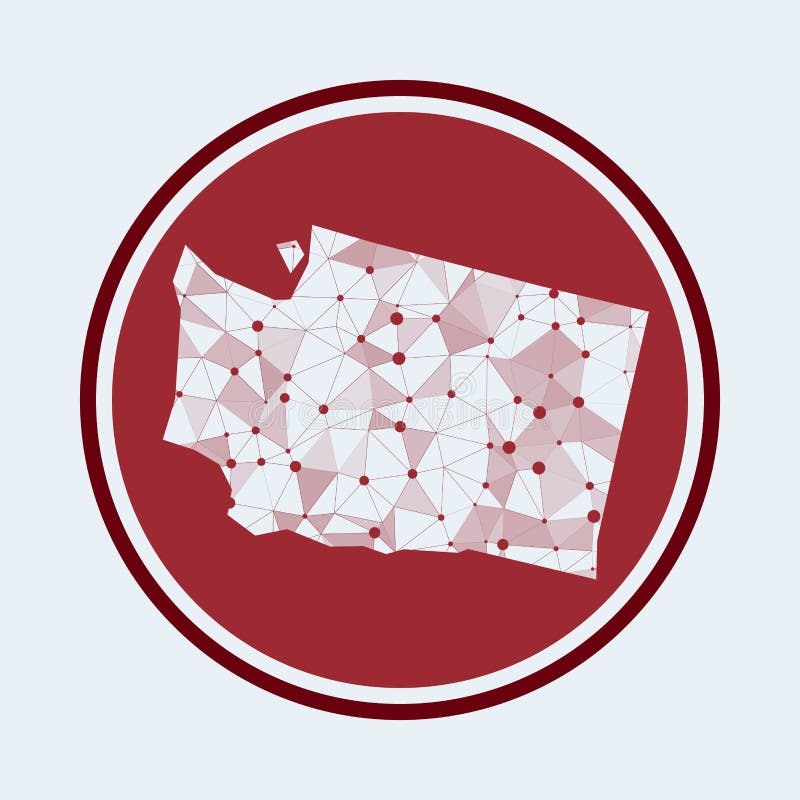 Washington Logo. Map of Washington with Us State. Stock Vector ...