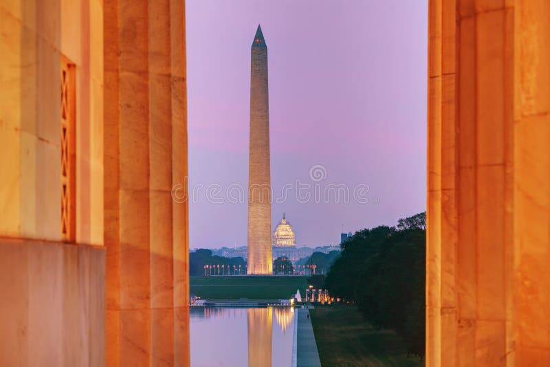 Washington Memorial Monument in Washington, DC Stock Photo - Image of ...