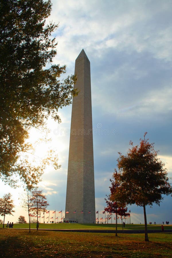 Washington Monument DC 0177 Stock Image - Image of architecture, flags ...