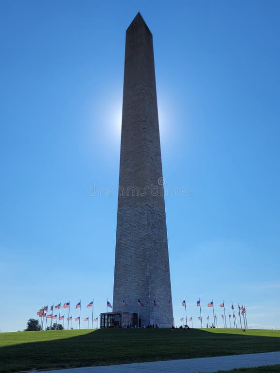 Washington Monument DC Solstice Stock Photo - Image of solstice, wall ...