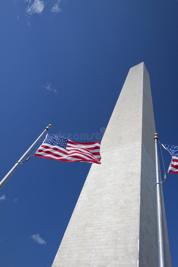 Washington Monument with Flags Stock Photo - Image of states ...