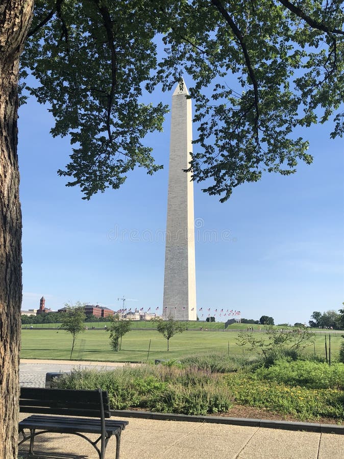 Washington Monument Frames with Leaves Stock Photo - Image of monument ...